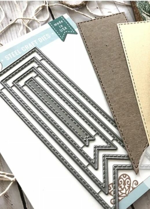 Набор Ножей для вырубки Узкие Флажки, материал сталь, 4 шт