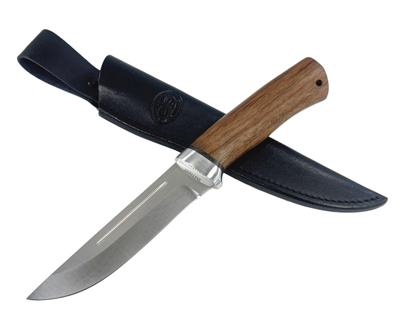 Нож Бекас, 95х18 (ввертыш), орех, дюраль, АИР