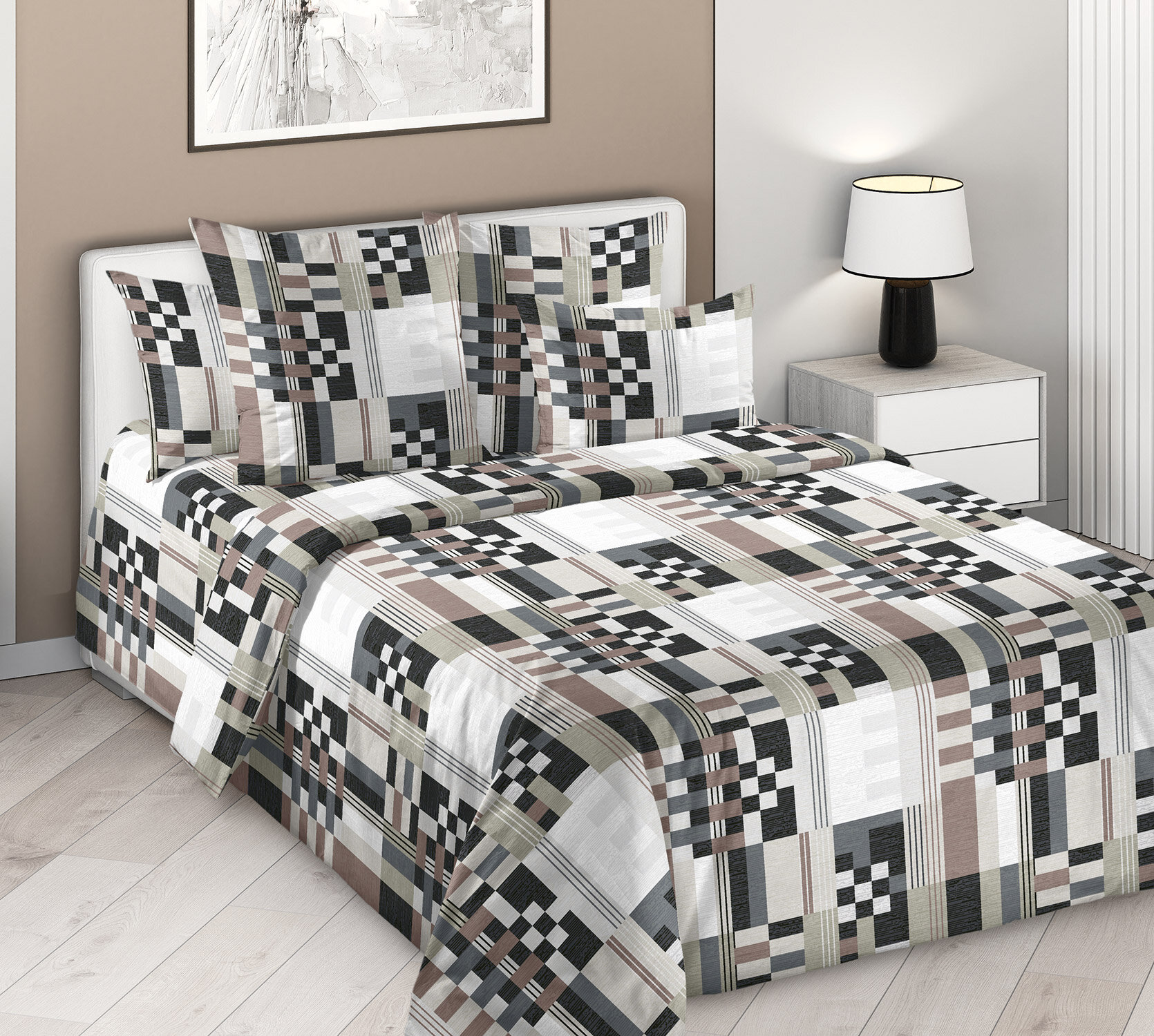 Постельное Белье 2-спальное Перкаль (наволочки 70х70 2 шт) "Эрнесто 1" 2100ЛН