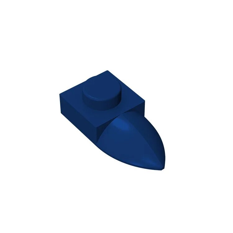 Пластиковый кубик gobricks 1x1 темно-синий (055)