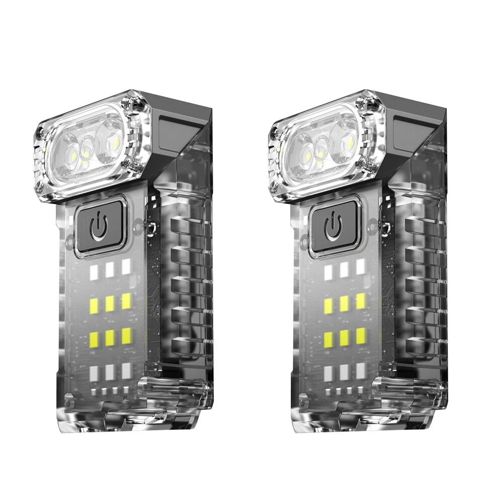 BORUiT Налобный Фонарь 400LM Белый+УФ 2pcs