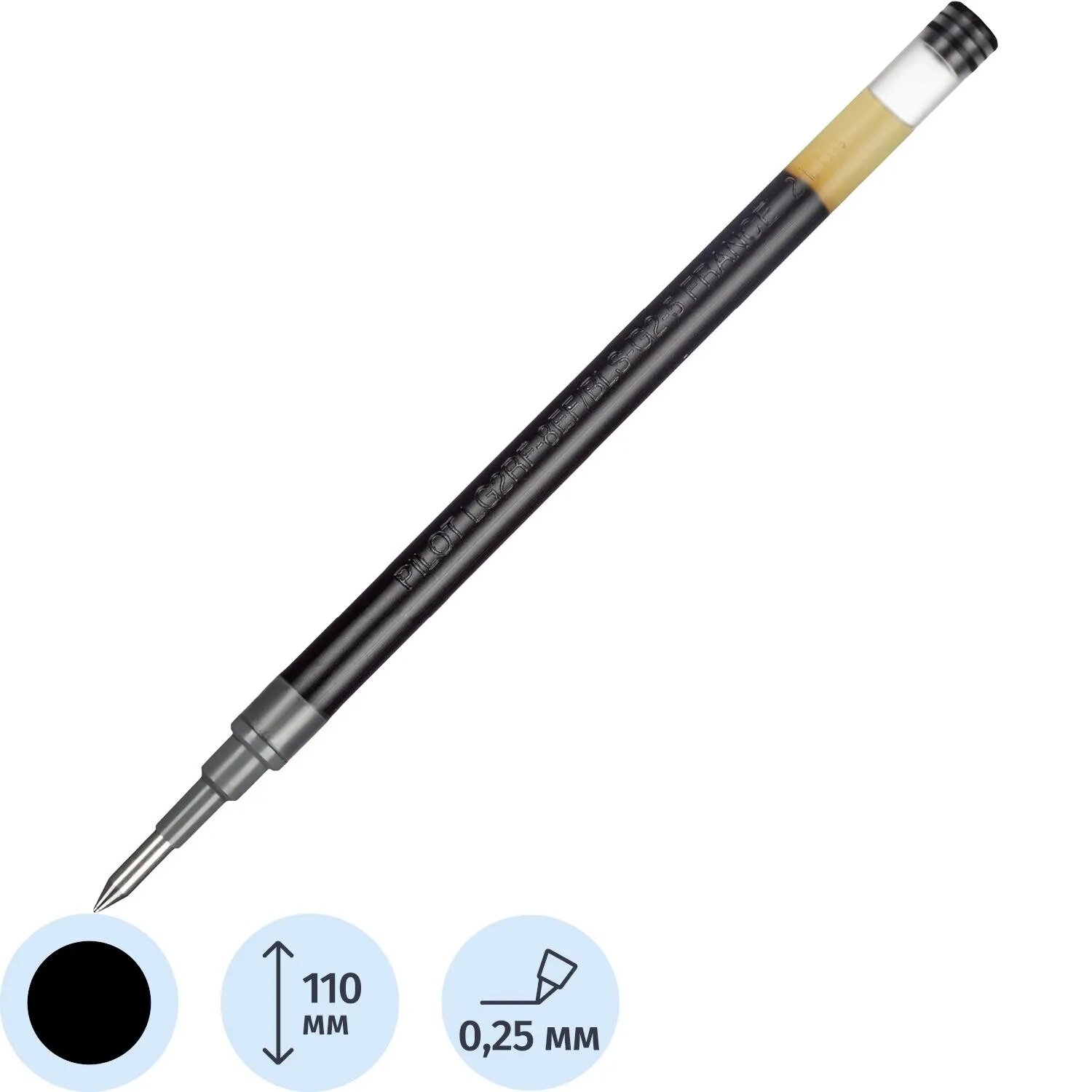 Стержень гелевый 110мм PILOT BLS-G2-5 черный для автоматич. 0.3мм