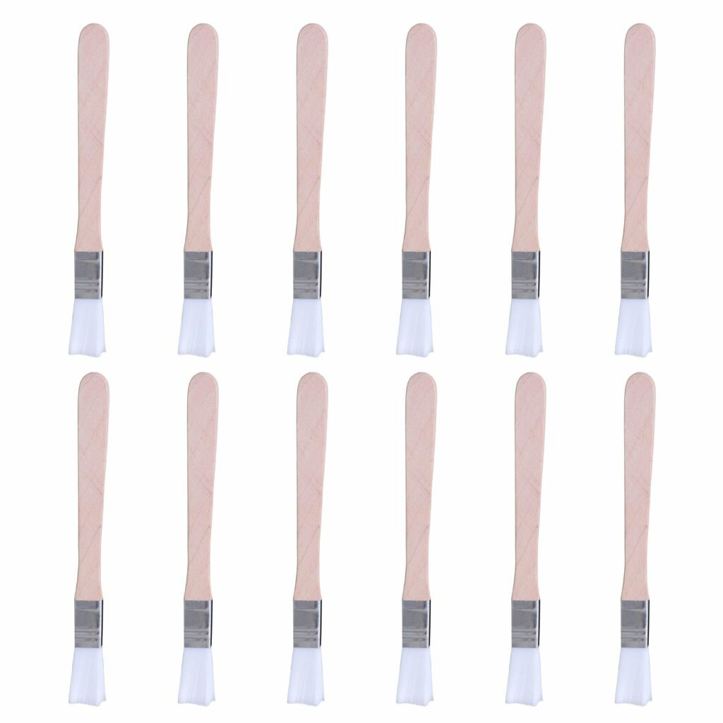 Принадлежности для инструментов, Набор из 12 белых плоских кистей с нейлоновой щетиной для различных малярных работ