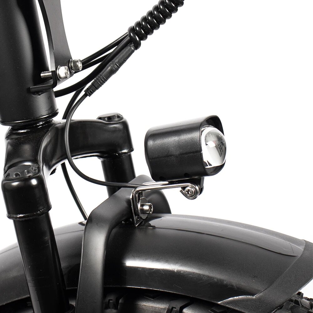 Фара с звуковым сигналом для электровелосипеда, 3 Вт, электрический велосипед постоянного тока, 20-72 В, скутер, IPX4, водонепроницаемый кабель, 260 лм, фара с звуковым сигналом, 3 контакта, велосипедный фонарик