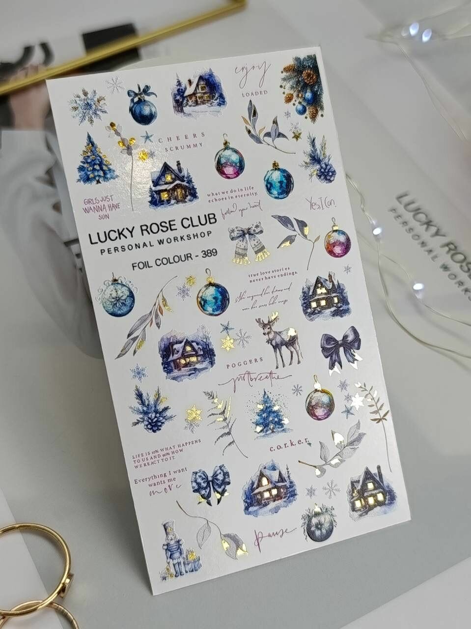 Слайдеры LUCKY ROSE FOIL COLOUR 389