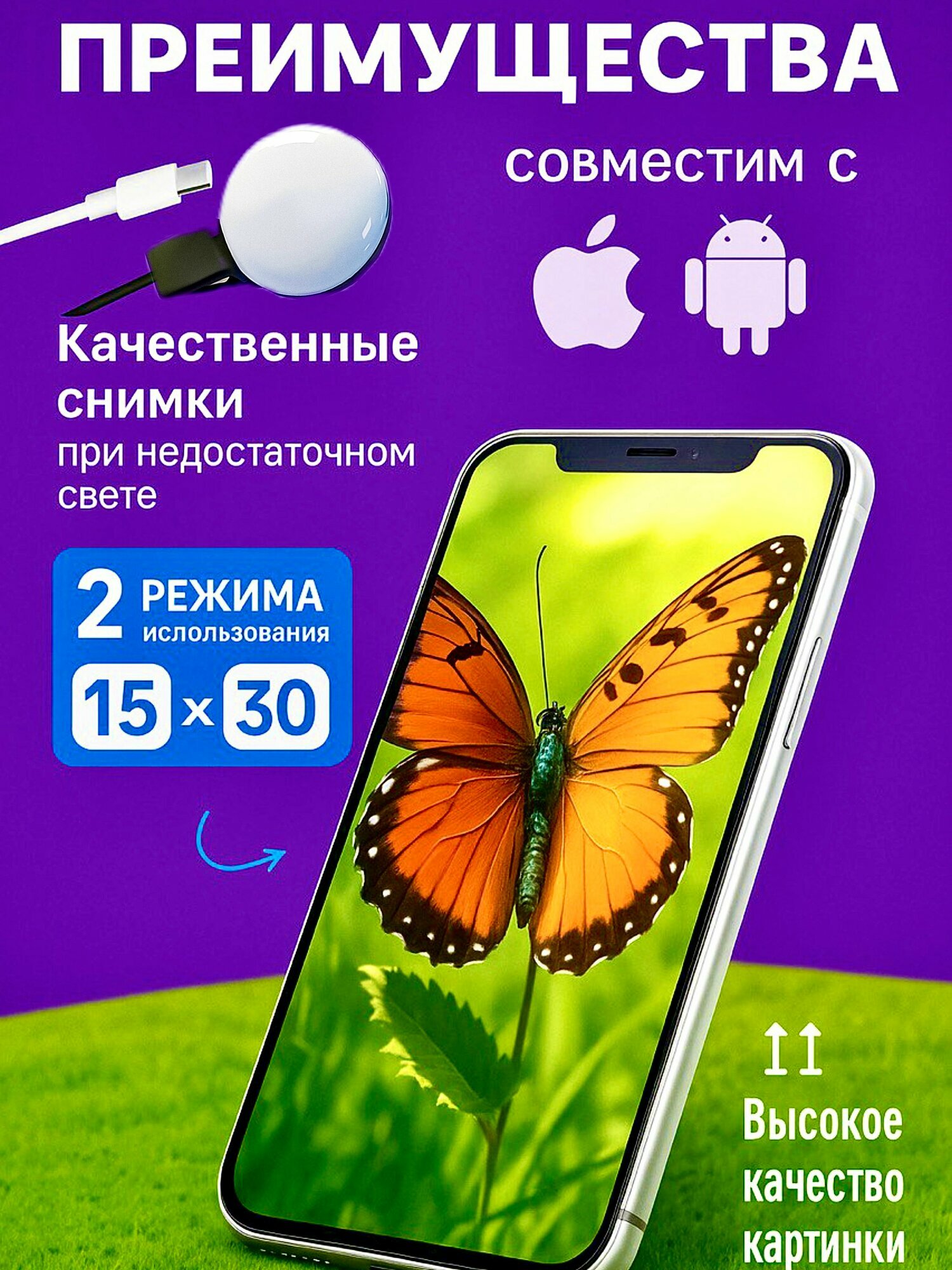 Макролинза для телефона — фото 1