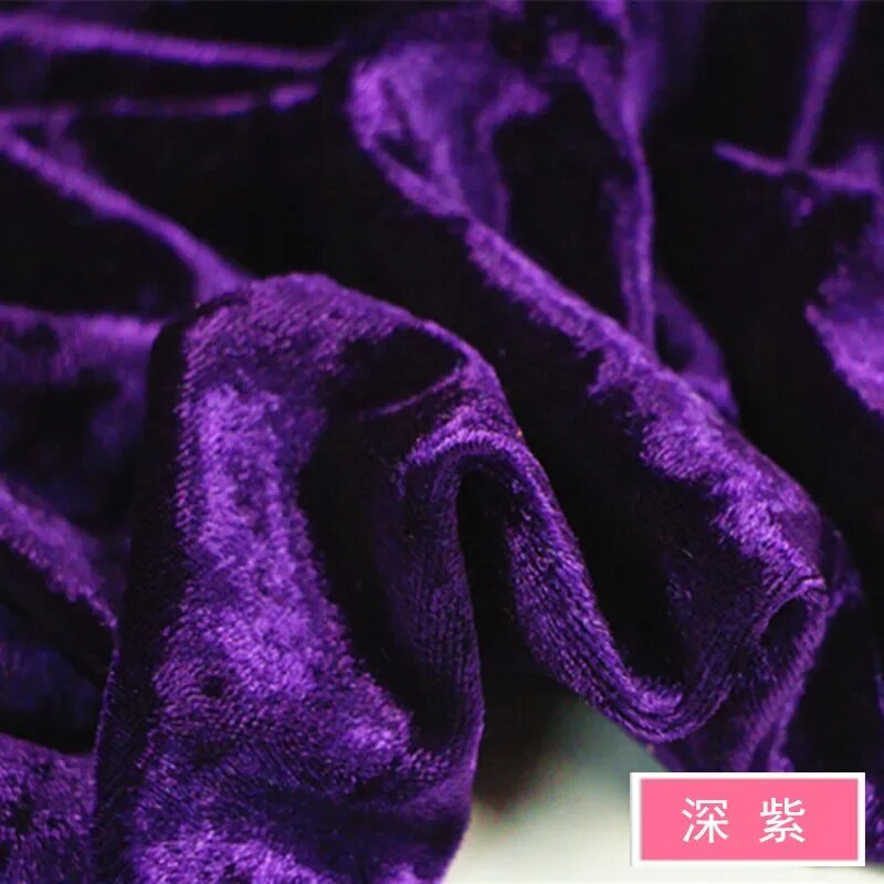 Бархатная эластичная ткань 100% полиэстер черный 1,6 м Фиолетовый, Deep Purple
