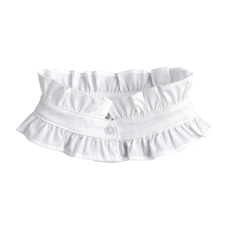 Женский Элегантный Плиссированный Гофрированный Искусственный Воротник, Съемная Блузка С Воротником-Стойкой, Шейный Платок, Колье С Оборками, Аксессуар Для Одежды