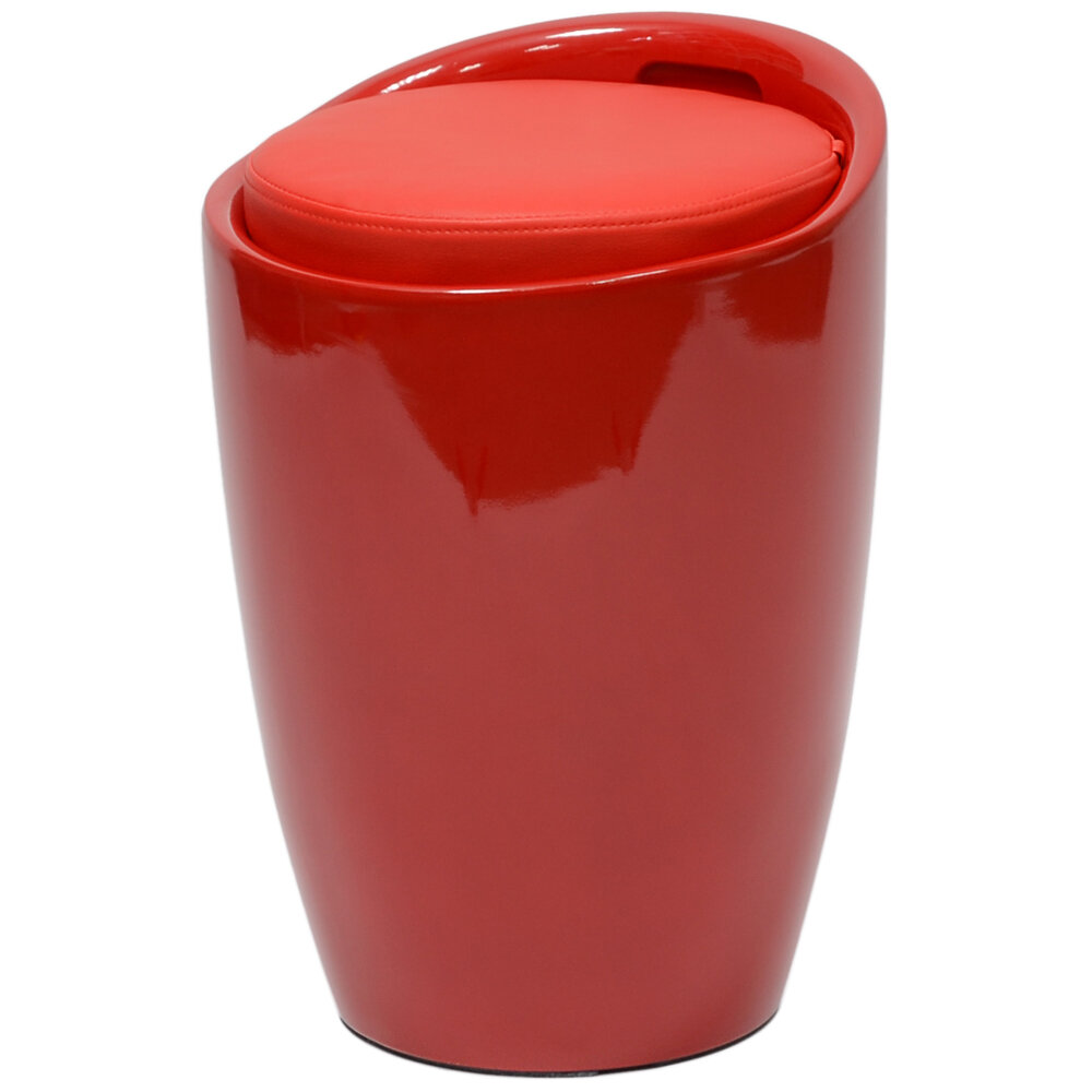 Табурет-сундучок Otto STOOL MARKET красный, экокожа, пластик, мягкое сиденье, без подлокотников