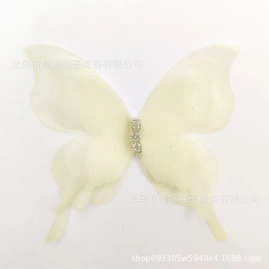 10 шт. градиентных цветных аппликаций-бабочек из органзы, 3D, 5 см, шифоновые бабочки, 15 10pcs