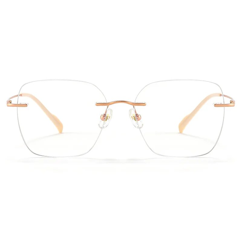 Женские безрамочные очки из титана c.1rose gold, reading 3.50