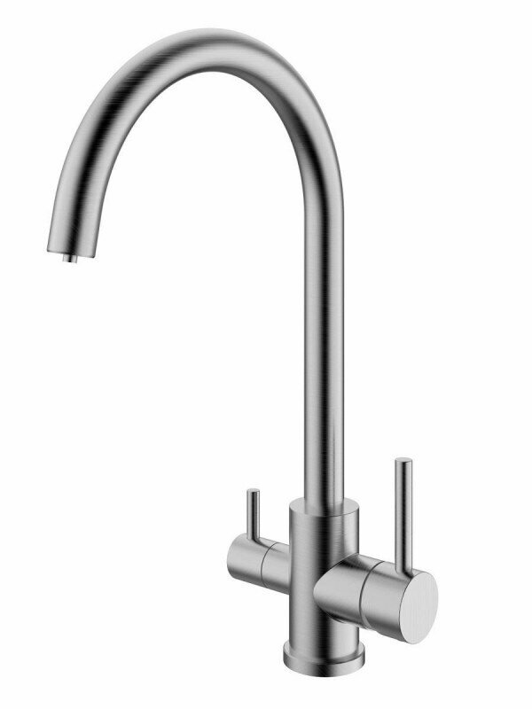 Смеситель кухня с фильтром, нержавеющая сталь, Rush SUS9035-37