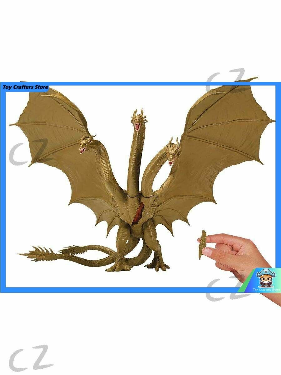 Playmates Toys Monsterverse Godzilla vs Kong King of The Monsters / Сразитесь с Мехагодзиллой с фигурными игрушками Proton Scream / Абсолютный король титанов Гидора