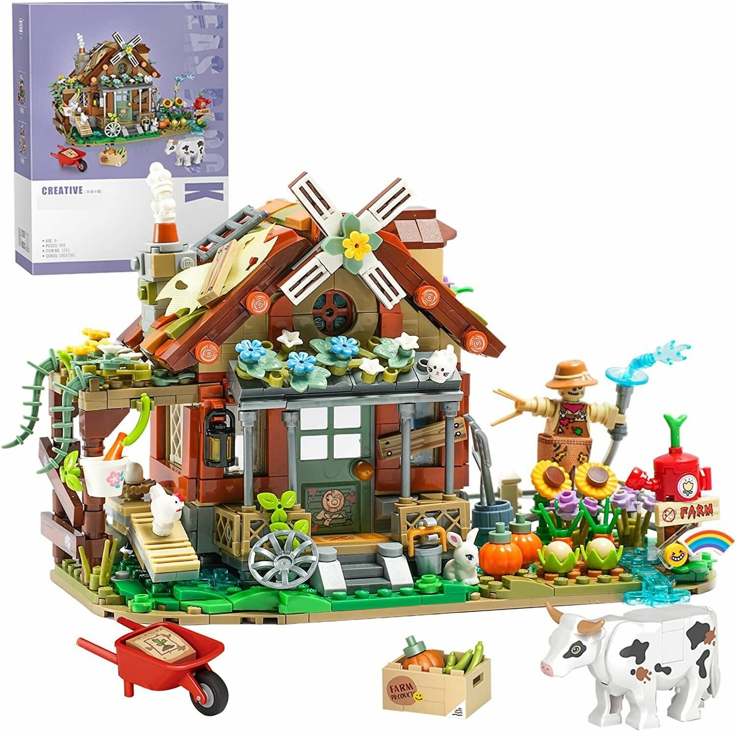 Цветочная ферма курятник дом для животных архитектурный набор игрушек,-wanglongyu