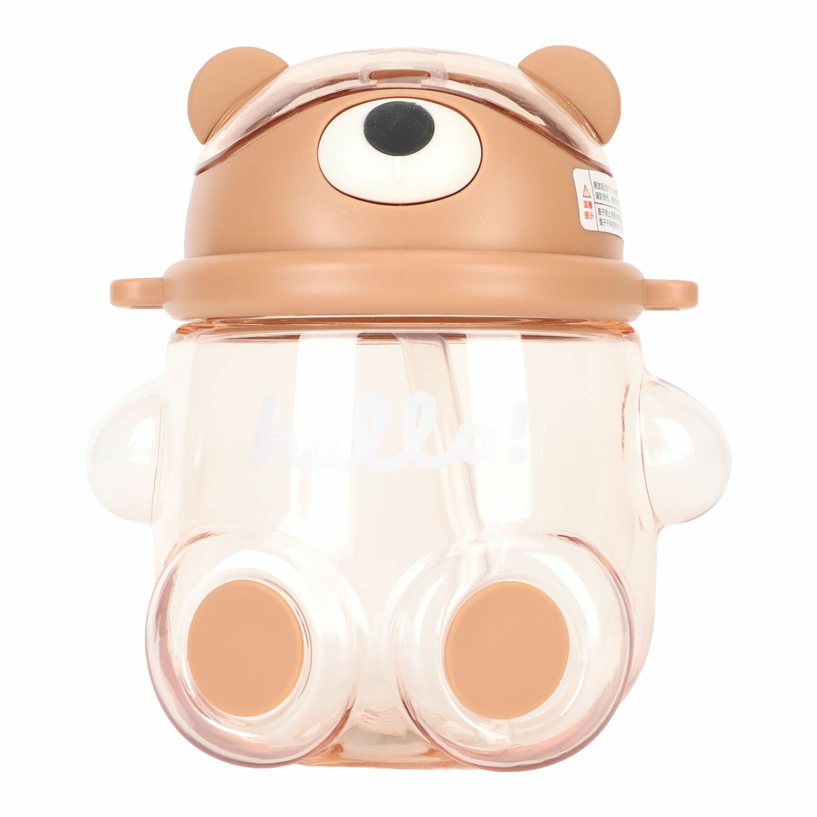 700ml Бутылка для воды с медвежонком для девочек, милый дизайн, с соломкой и регулируемым ремешком, для покупок и походов