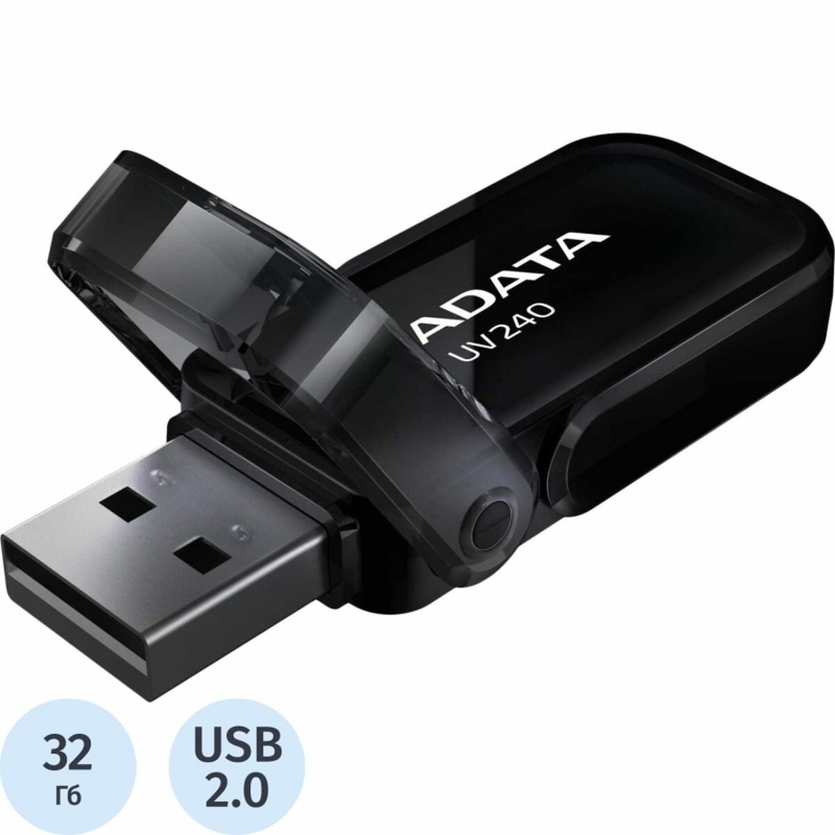 Флеш-память USB ADATA UV240, 32Gb, AUV240-32G-RBK (1662513)