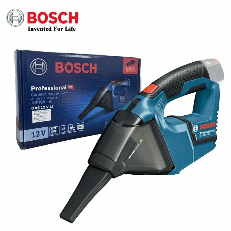 Автомобильный пылесос Bosch GAS, беспроводной, литиевая батарея 12В