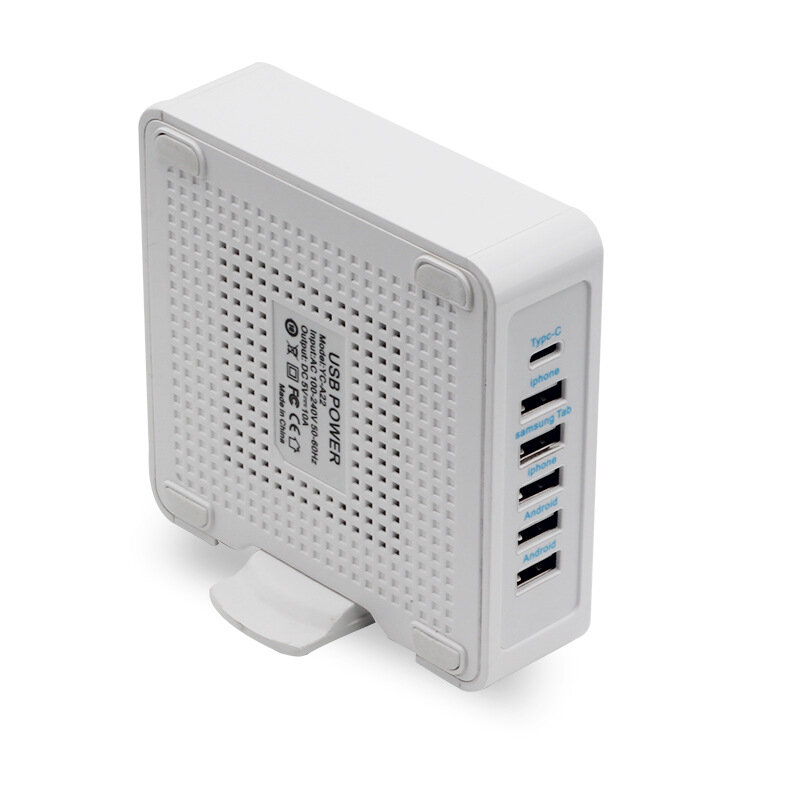 6-портовое USB 10A зарядное устройство с американской вилкой, евровилкой для внутреннего использования