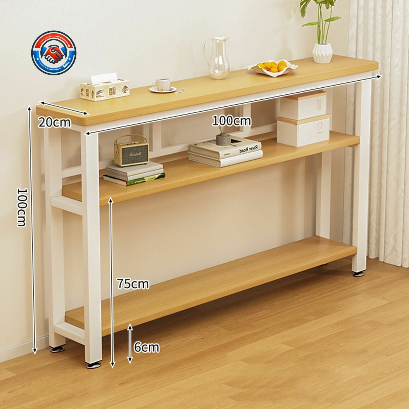 Консольный столик за диван, узкий компактный туалетный столик из МДФ и металла, прикроватная полка для прихожей, спальни и гостиной, современный разборный стол-консоль экономия места