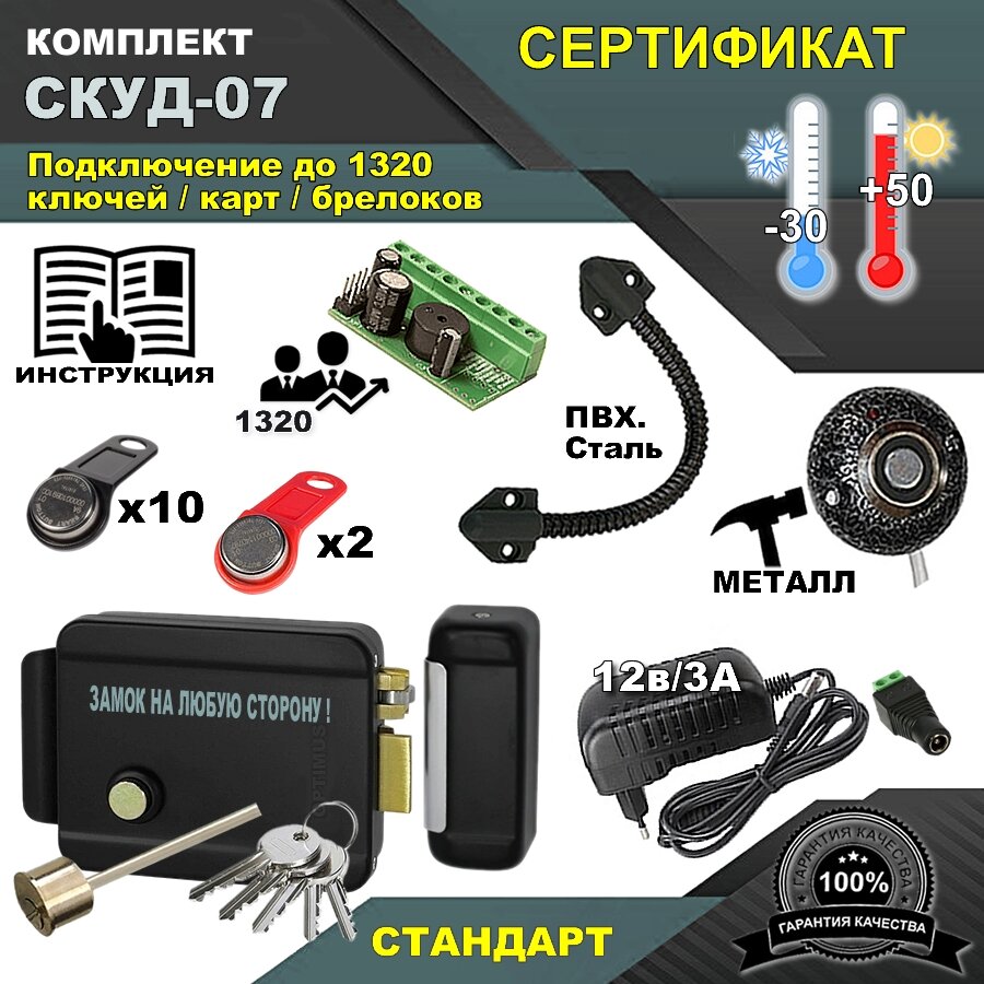 СКУД-07 комплект доступа и управления замком