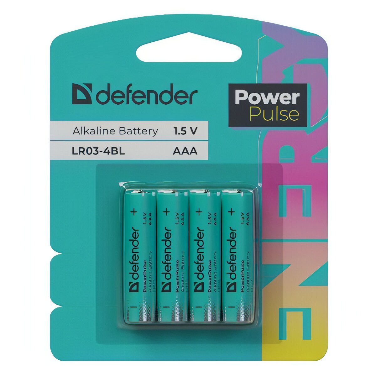 Батарея Defender LR03-4BL ААА, блистер, 4 шт, PowerPulse