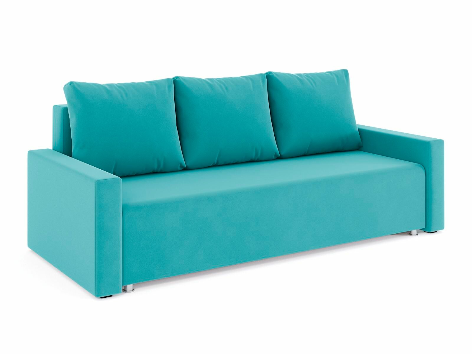 Диван - кровать Олимп, еврокнижка, 210*84*84, велюр Зара Азур 48