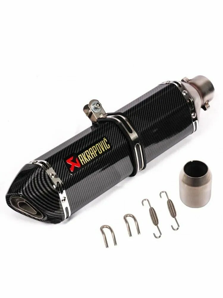 Глушитель, диаметр 51 мм, длина 470 мм арт. глушитель на мотоцикл глушитель акрапович