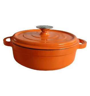 Кастрюля 28 см чугунная с эмалевым покрытием оранжевая 4 л O.M.S. Collection "ENAMEL IRON CASTING SETS" / 296893