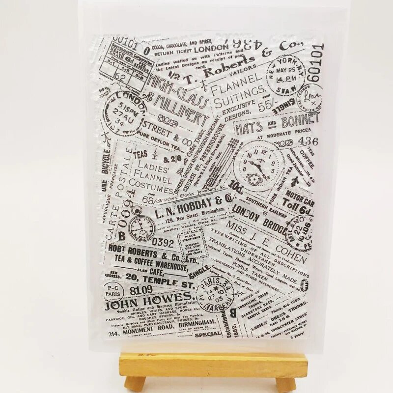 ZFPARTY винтажный прозрачный силиконовый штамп/печать для скрапбукинга/фотоальбома «сделай сам», декоративные прозрачные листы штампов