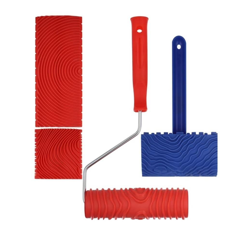 Инструмент для имитации древесины, валик для имитации древесины, художественная краска, текстурная краска, инструмент для украшения, устройство для имитации древесины, комбинация валиков с рисунком, резина и пластик