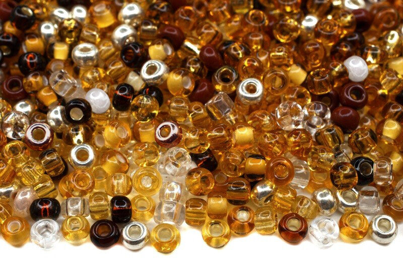 Бисер чешский PRECIOSA круглый 8/0 микс № 6 разноцветный, 50г