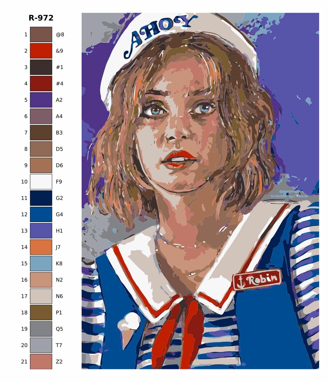 Картина по номерам R972 "Робин Бакли" 40x60