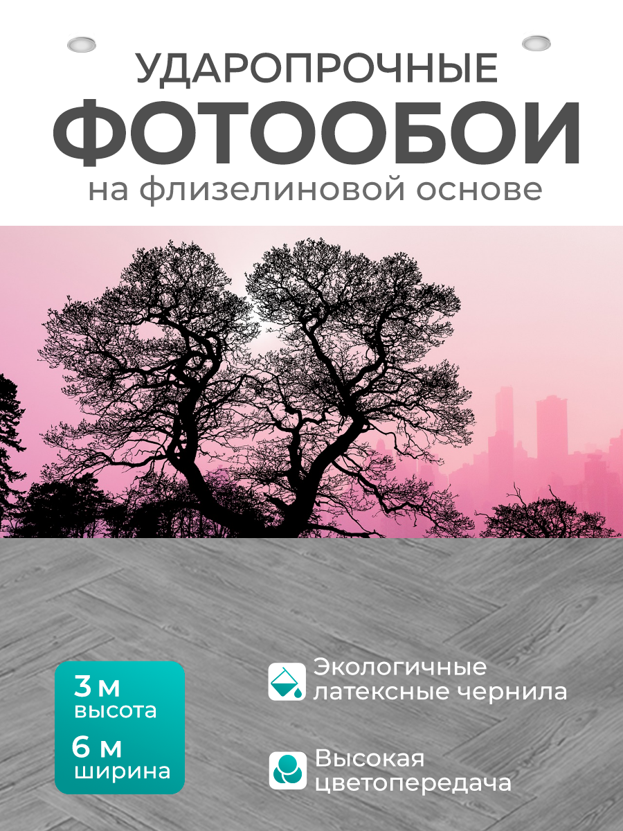 Фотообои моющиеся ударопрочные "Пейзаж, горизонтальный, дорогой" 600x300 см. флизелиновые на стену