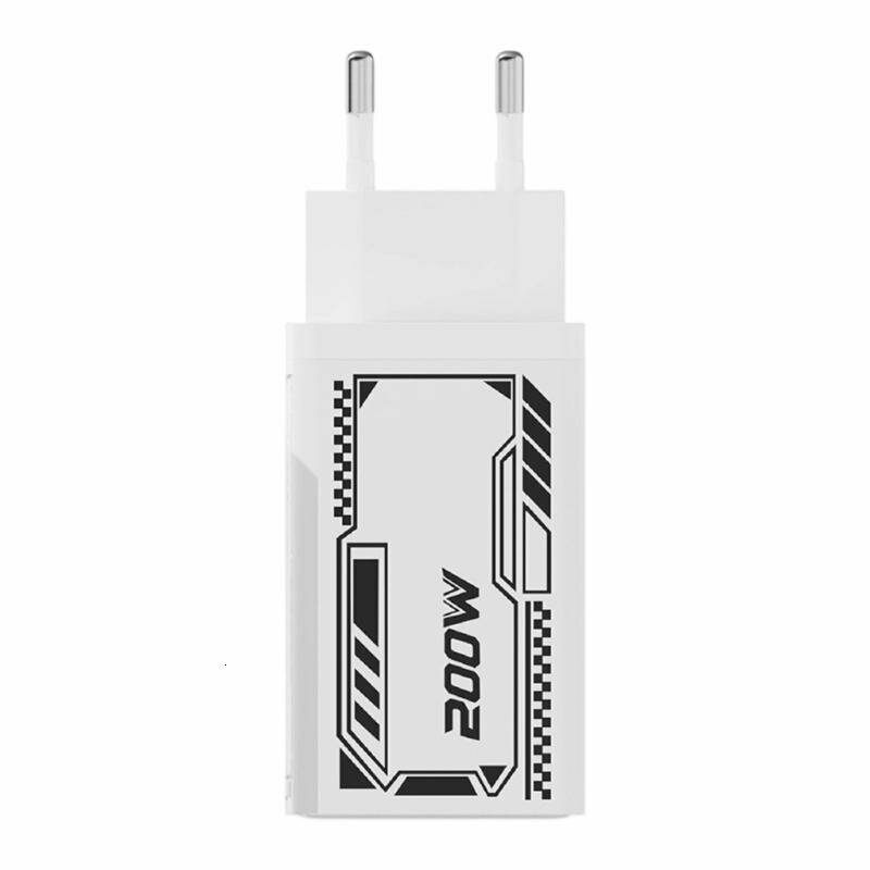 200W Двойной USB Зарядное Устройство, Белый - ЕС вилка