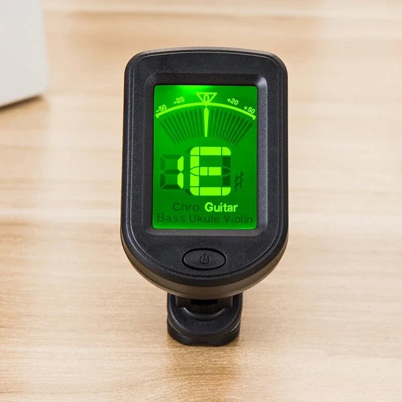 Гитарный тюнер, вращающийся тюнер с зажимом, ЖК-дисплей, мини-тюнер, аксессуары для струнных инструментов для гитары, укулеле, скрипки