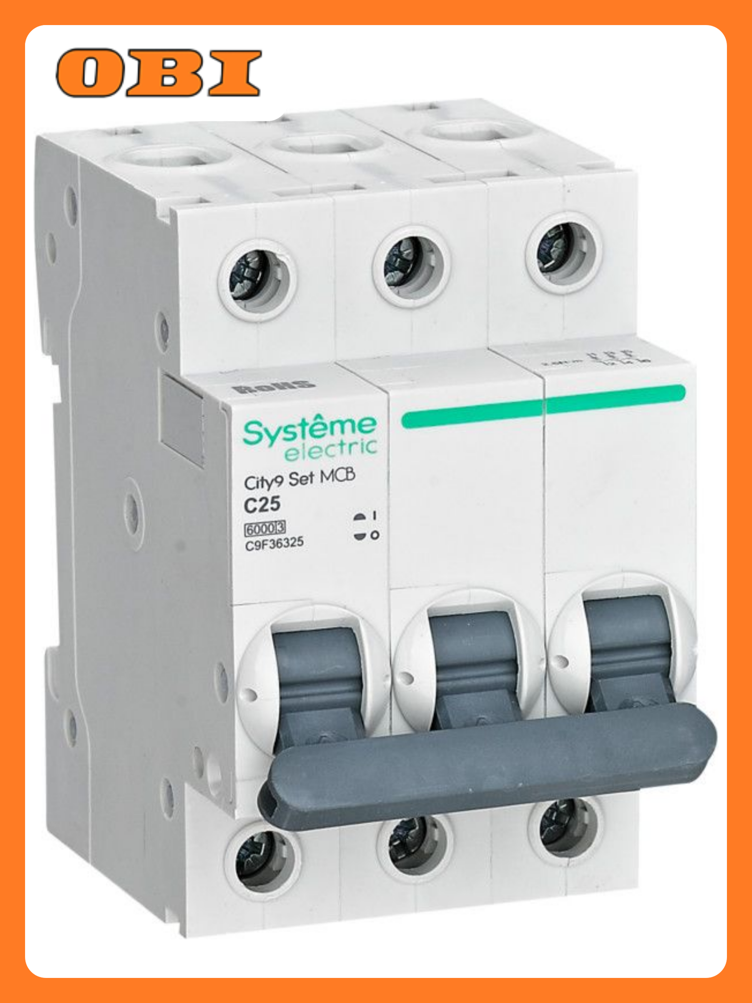Выключатель автоматический 3п City9 Set (АВ) С 25А 6кА 400В SE C9F36325