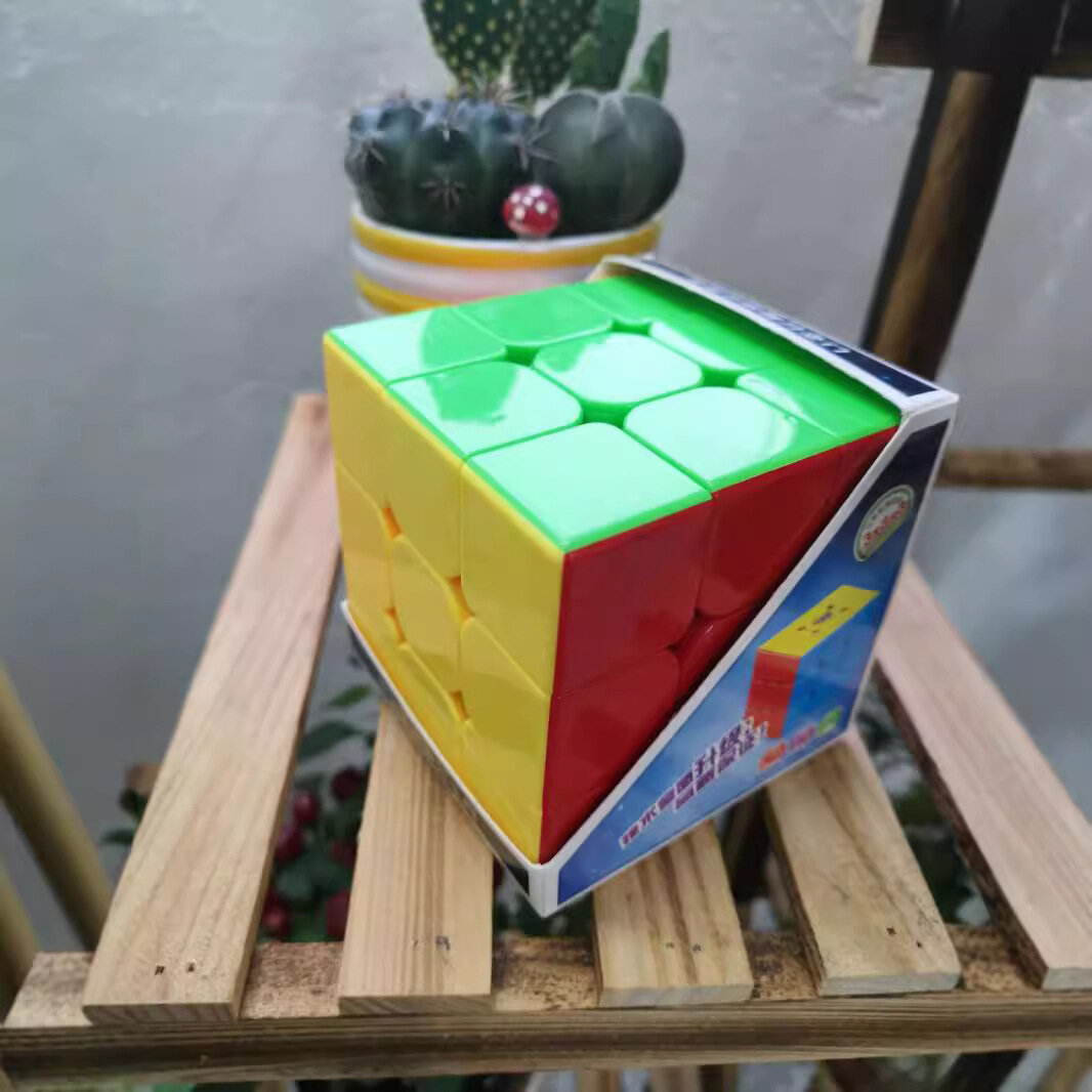 9 см гладкий 3x3 цветной кубик Рубика для детей — высококачественная обучающая игра