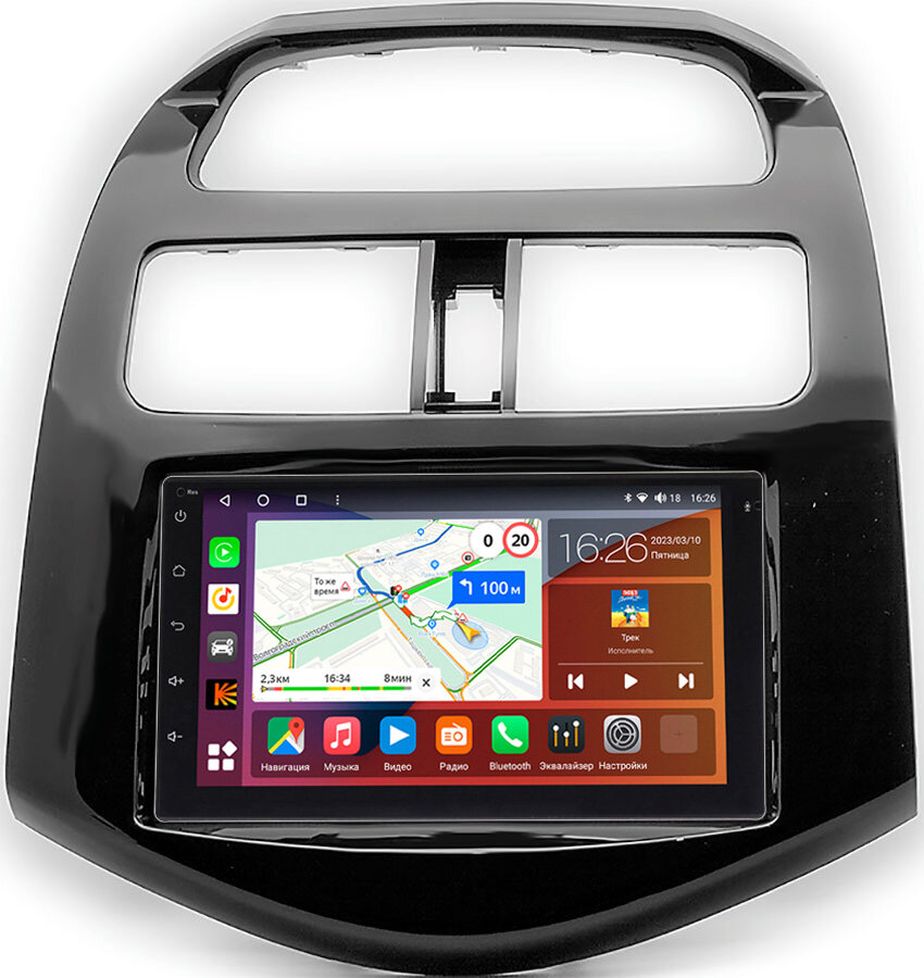 Штатная магнитола Daewoo Matiz Creative (M300) 2009-2011 (глянец) Canbox H-Line 4617-RP-11-542-209 Android 10 (4G-SIM, 4/64, DSP, QLed)