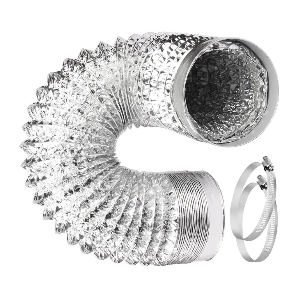 Вентиляционный канал 150 мм вытяжной канал-№ 30 серебристый шланг 2 метра