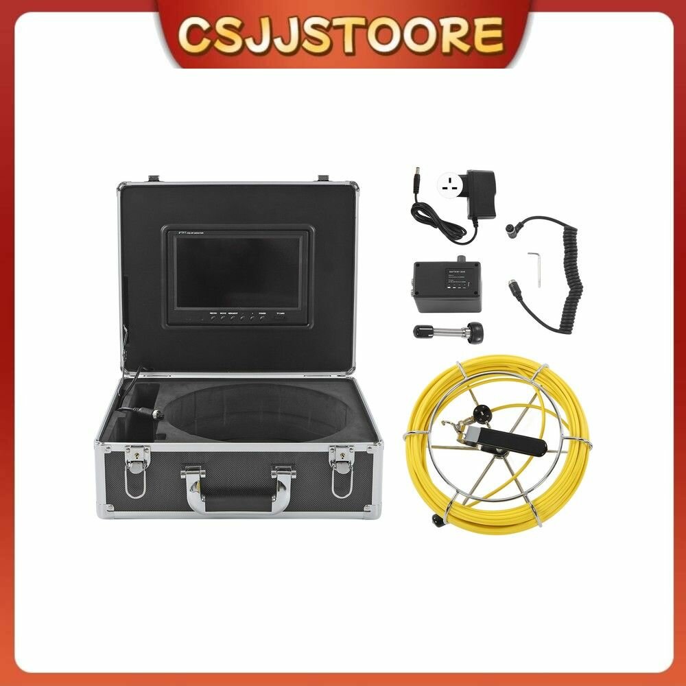 Камера для канализации 1080P, 9 дюймов, 20 м, UK Plug