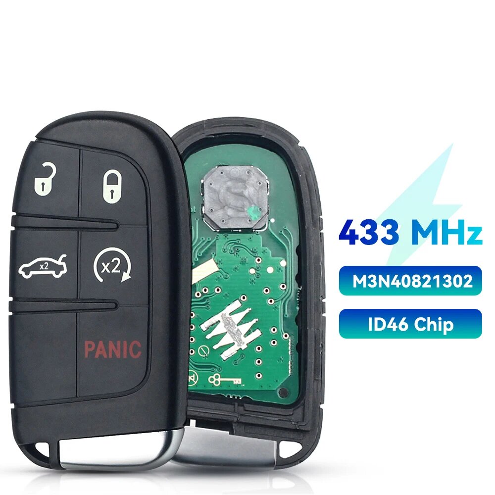 Удаленный Ключ Dandkey 433 МГц ID46 M3N Для Chrysler 300C Dodge Charger Journey 4 With Plus