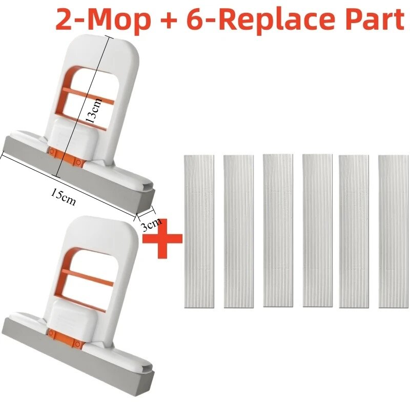 Мини-швабра микрофибра оранжевая белая 2Mop 6 Replace Part