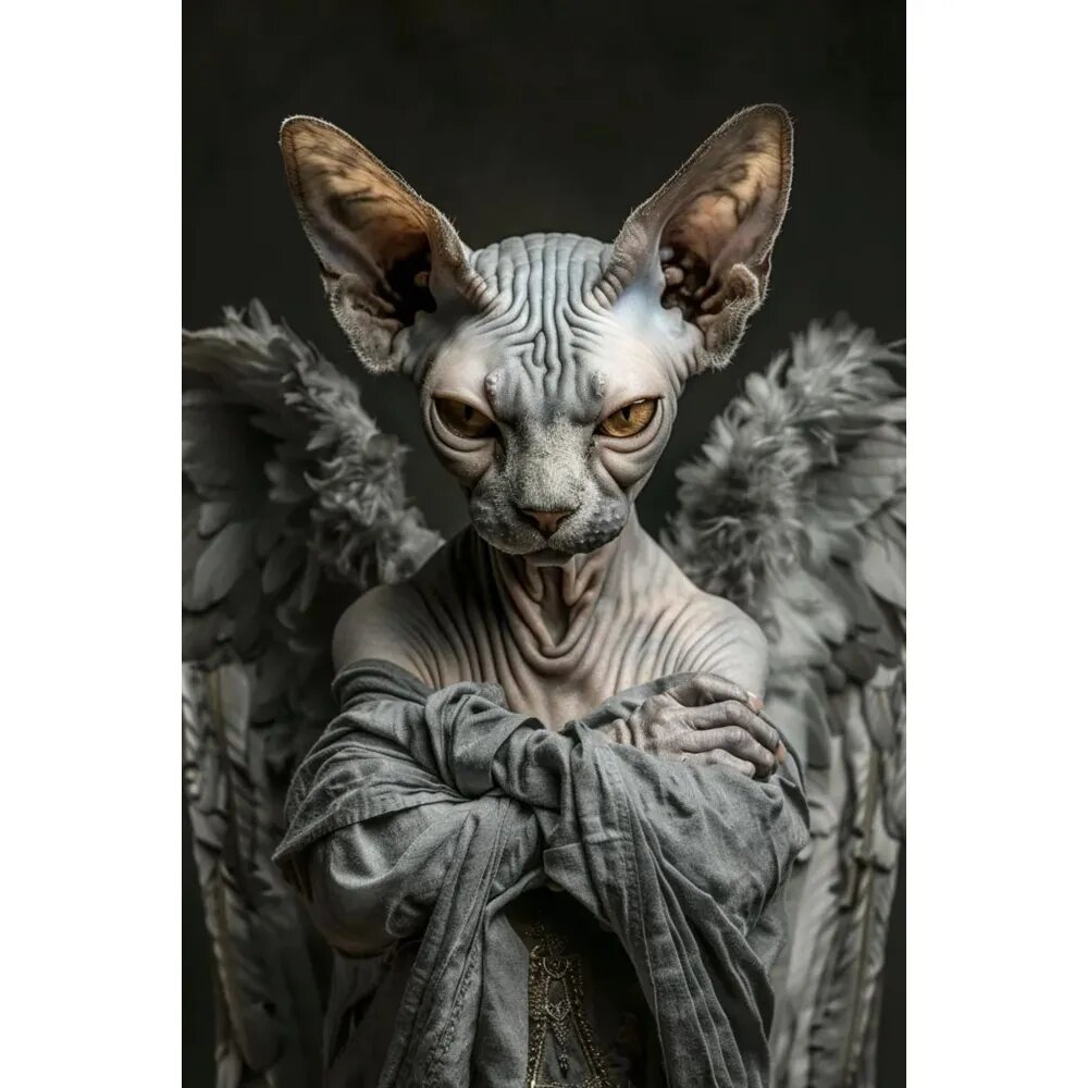 Алмазная Картина "сфинкс, Кот" 40х50 См Алмазная Вышивка / Картина Стразами Подарков