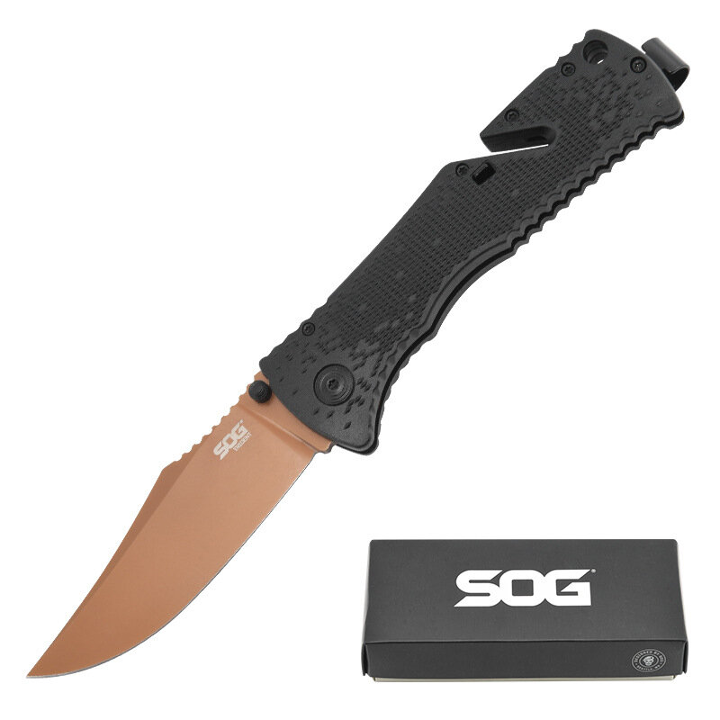 Складной нож SOG Trident TF7 для активного отдыха, портативный многофункциональный карманный нож для выживания
