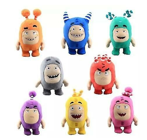 8pcs/lot oddbods Мультфильмы Шийные Игрушки Бокс Детские Игрушки Коллекция Детские Куклы Рождество Подарки День Рождения Домашний декор 18 см (красочный)
