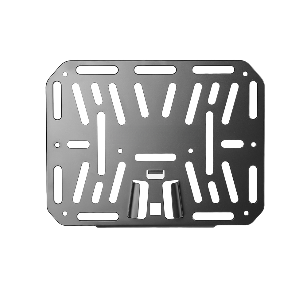 Фолдинг велосипедный передний рама для сумки велосипеда, адаптер базы, интегрированный алюминиевый сплав, размер 290*220*80мм, вес 423г, черный, темно-серый, 1шт, для установки сумки велосипеда