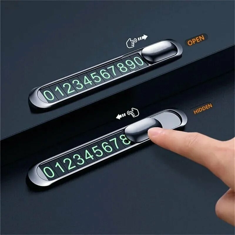 Визитная карточка автомобиля, номер телефона автомобиля, парковочный талон, металлическая оболочка, которая может скрыть последние цифры номера