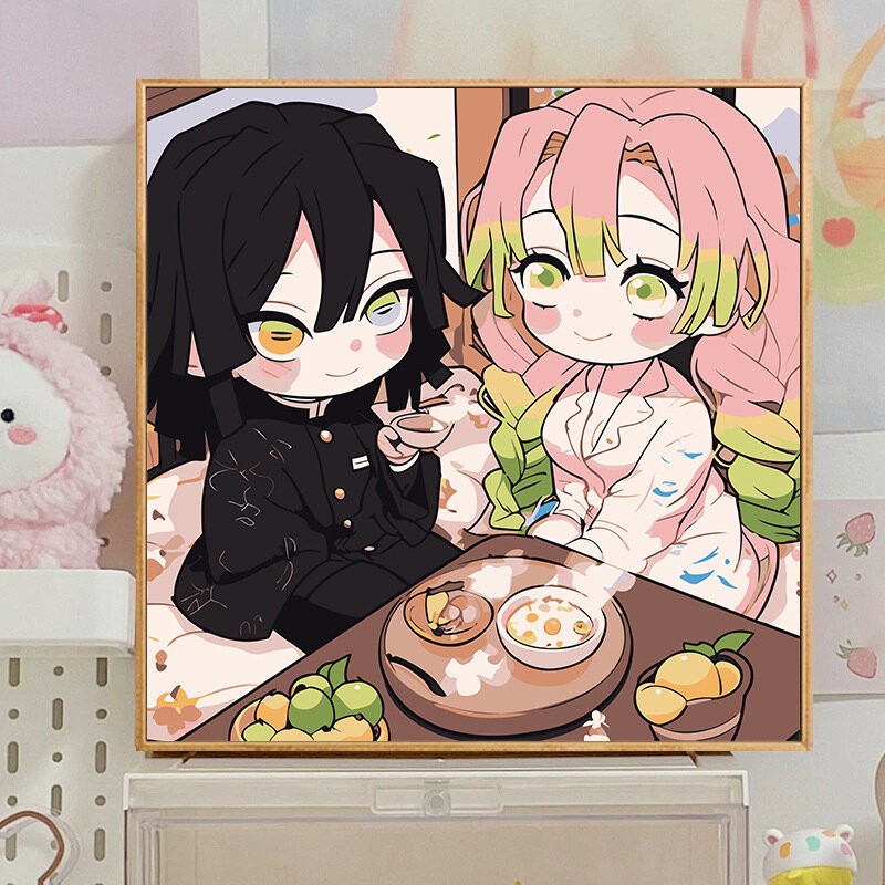 Bungo Stray Dogs Осаму Дадзай DIY Цифровая масляная живопись Раскраска ручной работы Накахара Чуя Аниме товары Акриловая живопись