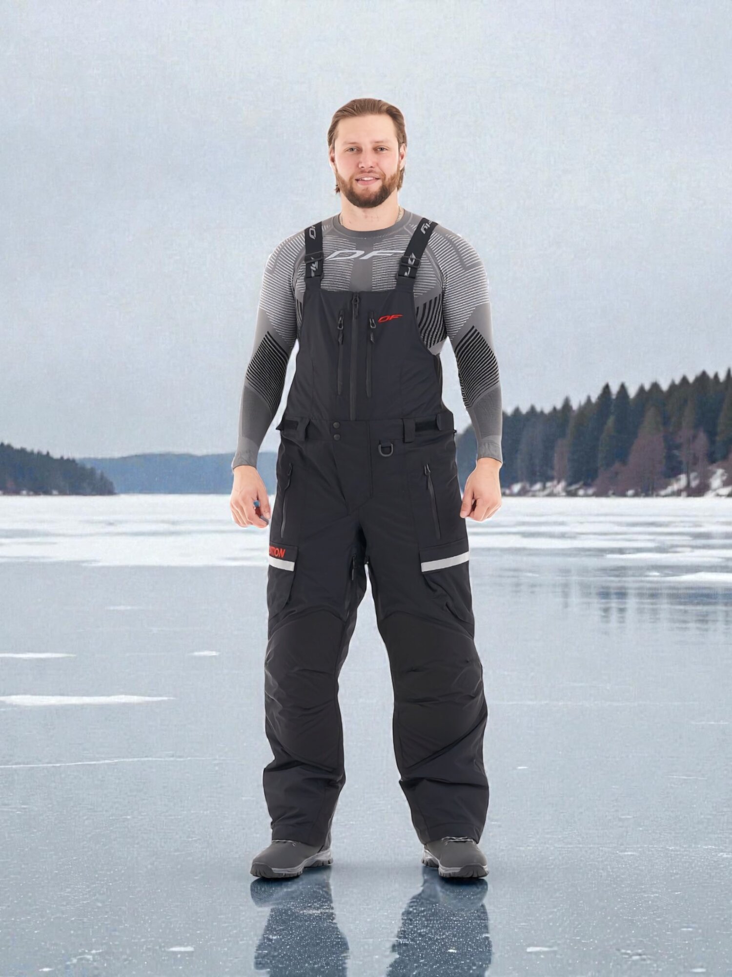 Брюки Dragonfly Expedition Black, мужские, для зимы, размер XL