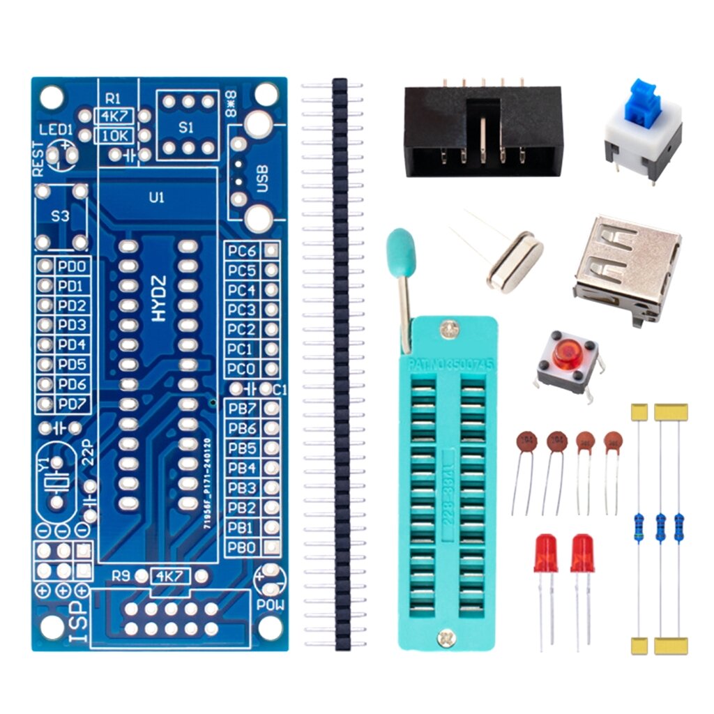 Программируемая плата разработки ATmega8 ATmega48 ATMEGA88 С паяемой схемой